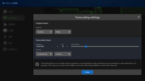 Browser Based Live Streaming Software | Streamster